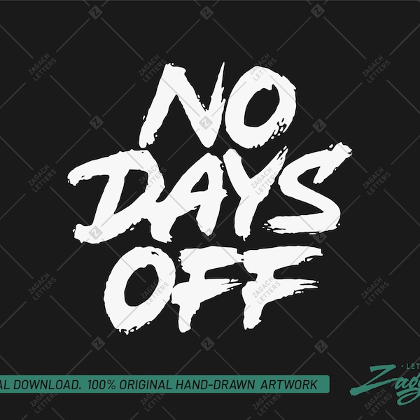 No Days Off - Etsy