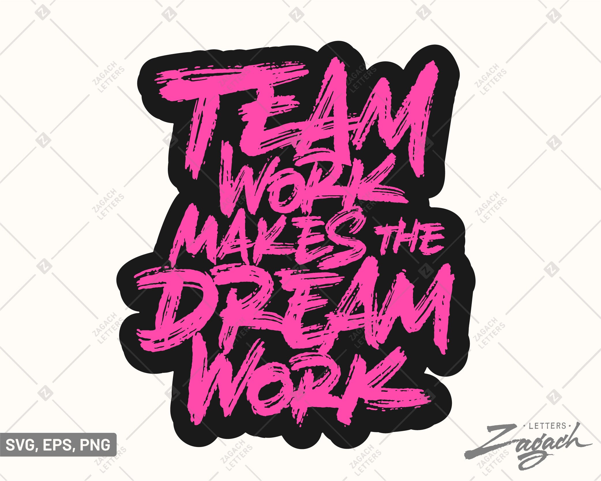 Team Work Makes the Dream Work SVG PNG - Etsy