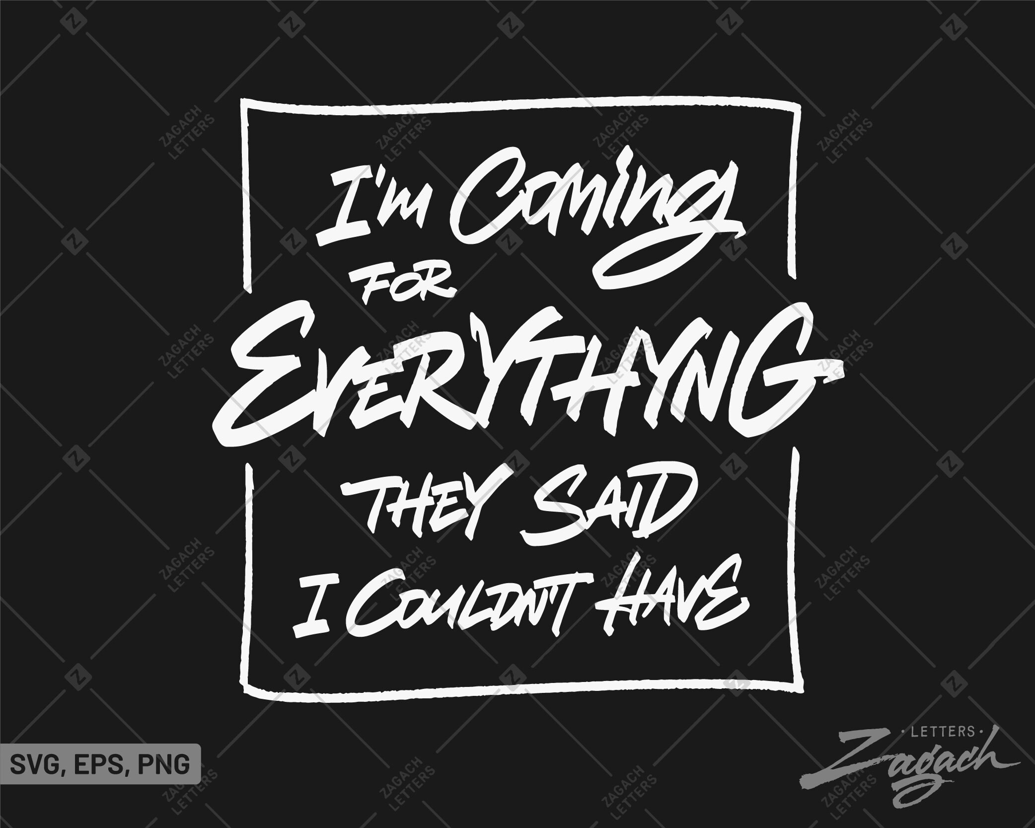 I'm Coming for Everything SVG - Etsy