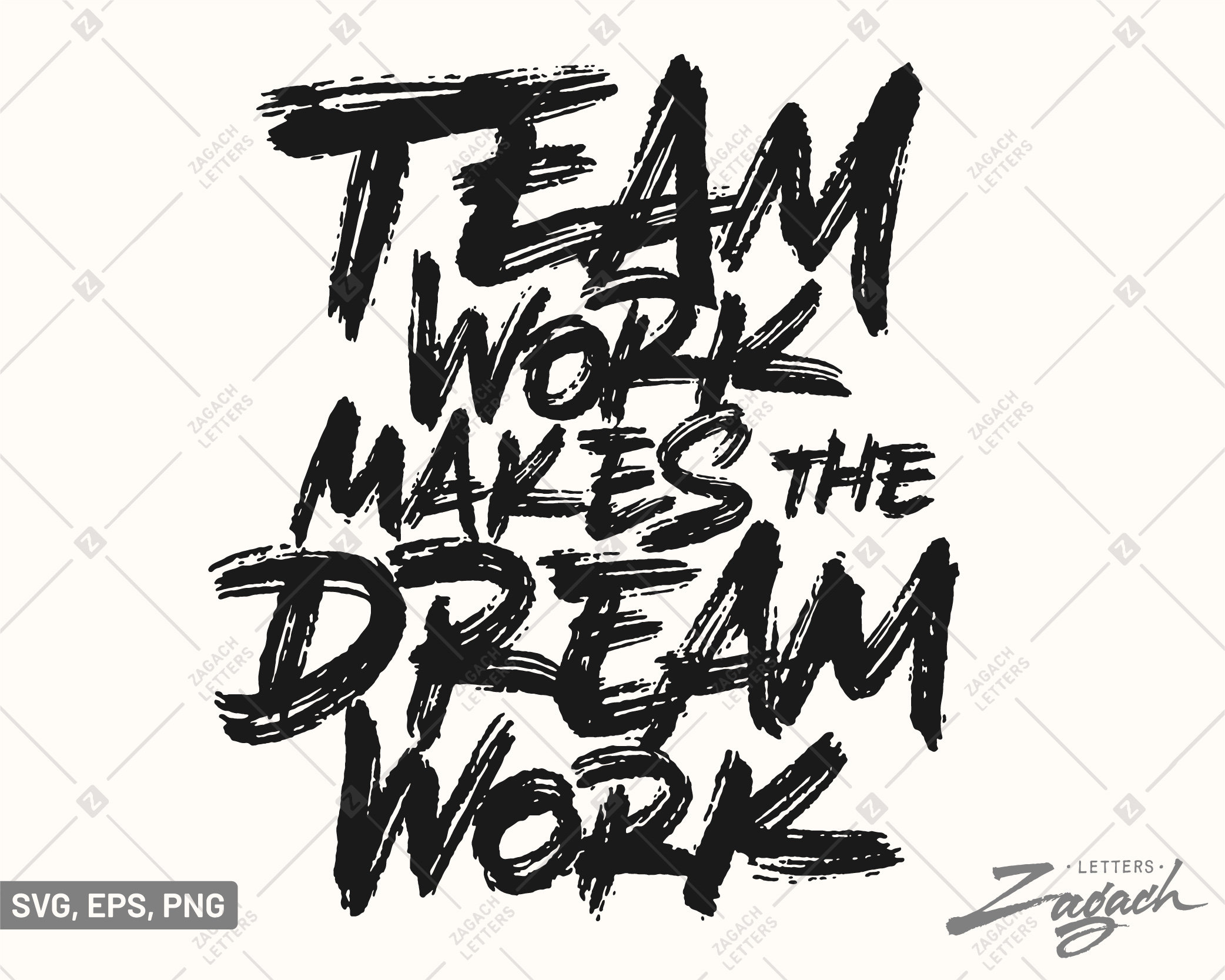 Team Work Makes the Dream Work SVG PNG - Etsy