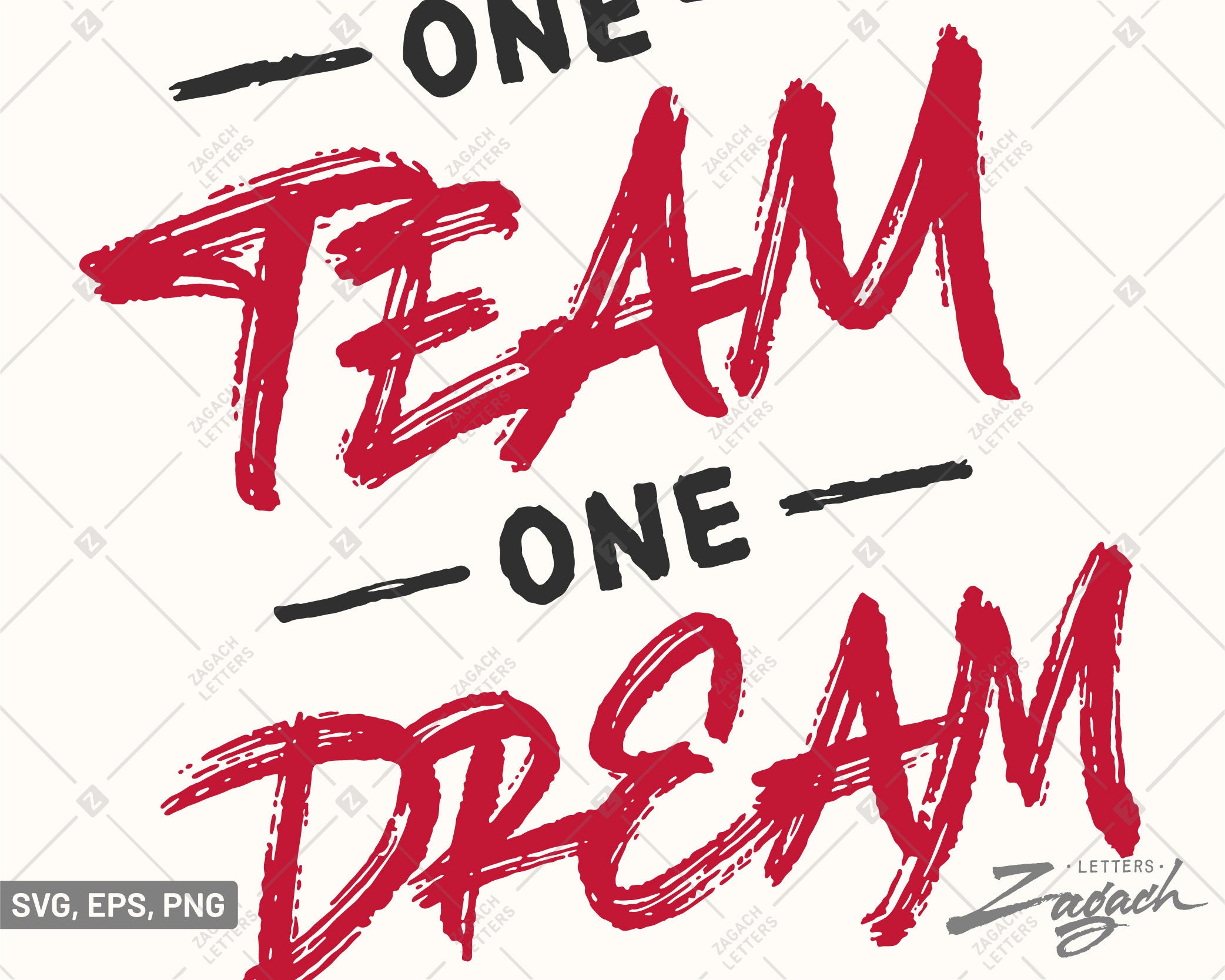 One Team One Dream SVG PNG - Etsy