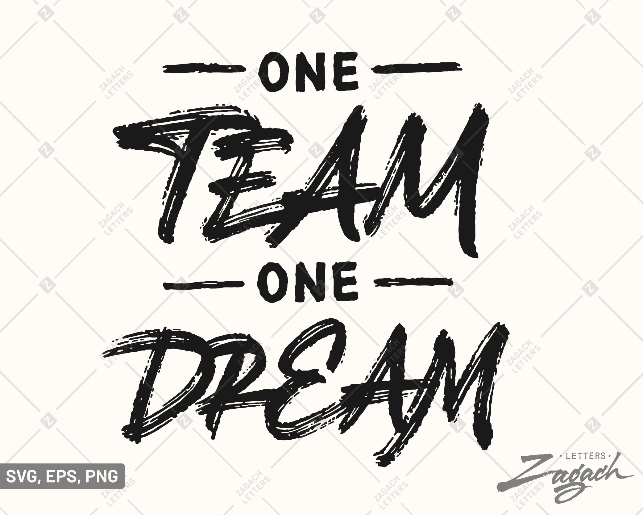 One Team One Dream SVG PNG - Etsy
