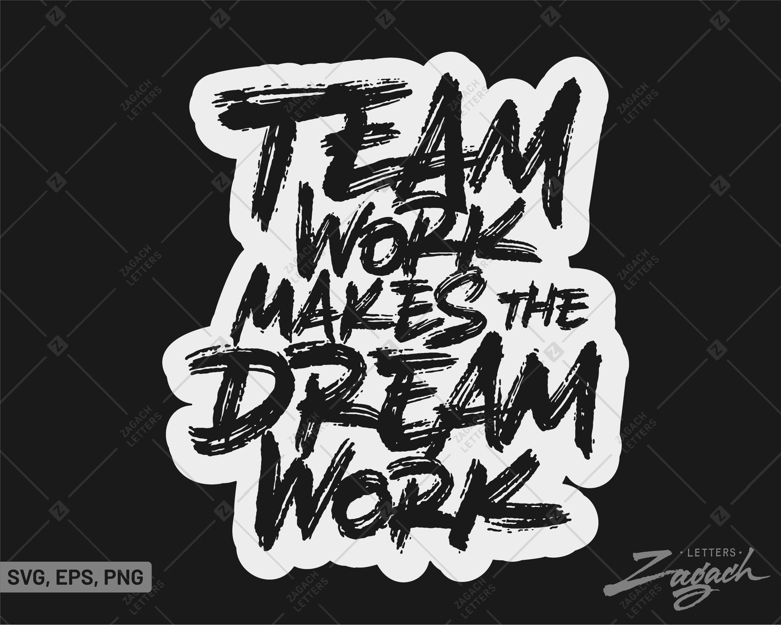 Team Work Makes the Dream Work SVG PNG - Etsy