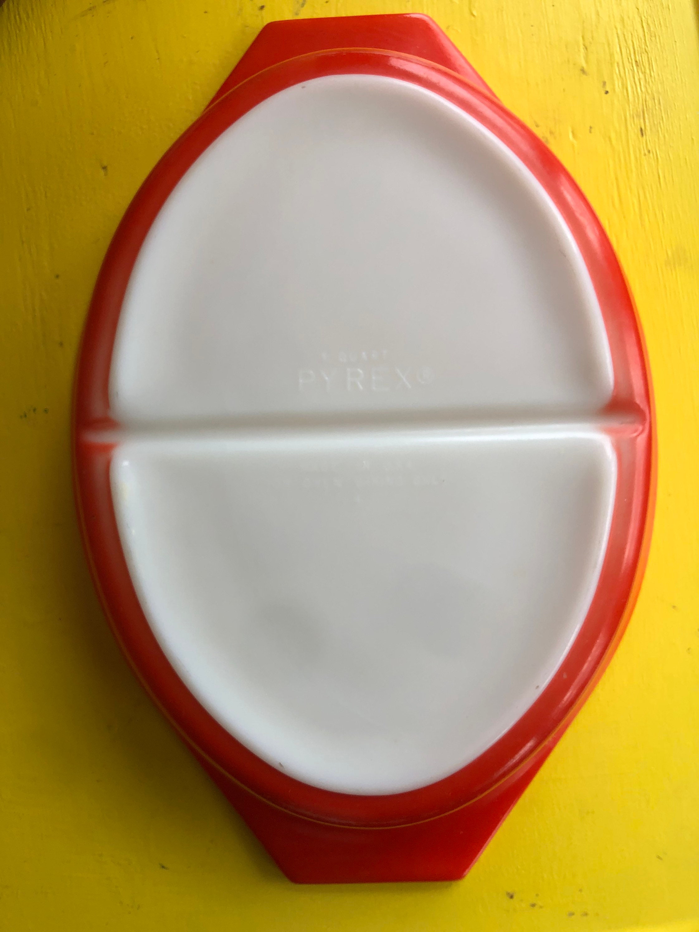 Vintage Pyrex Friendship Pattern Oval Divided Serving Dish - Etsy