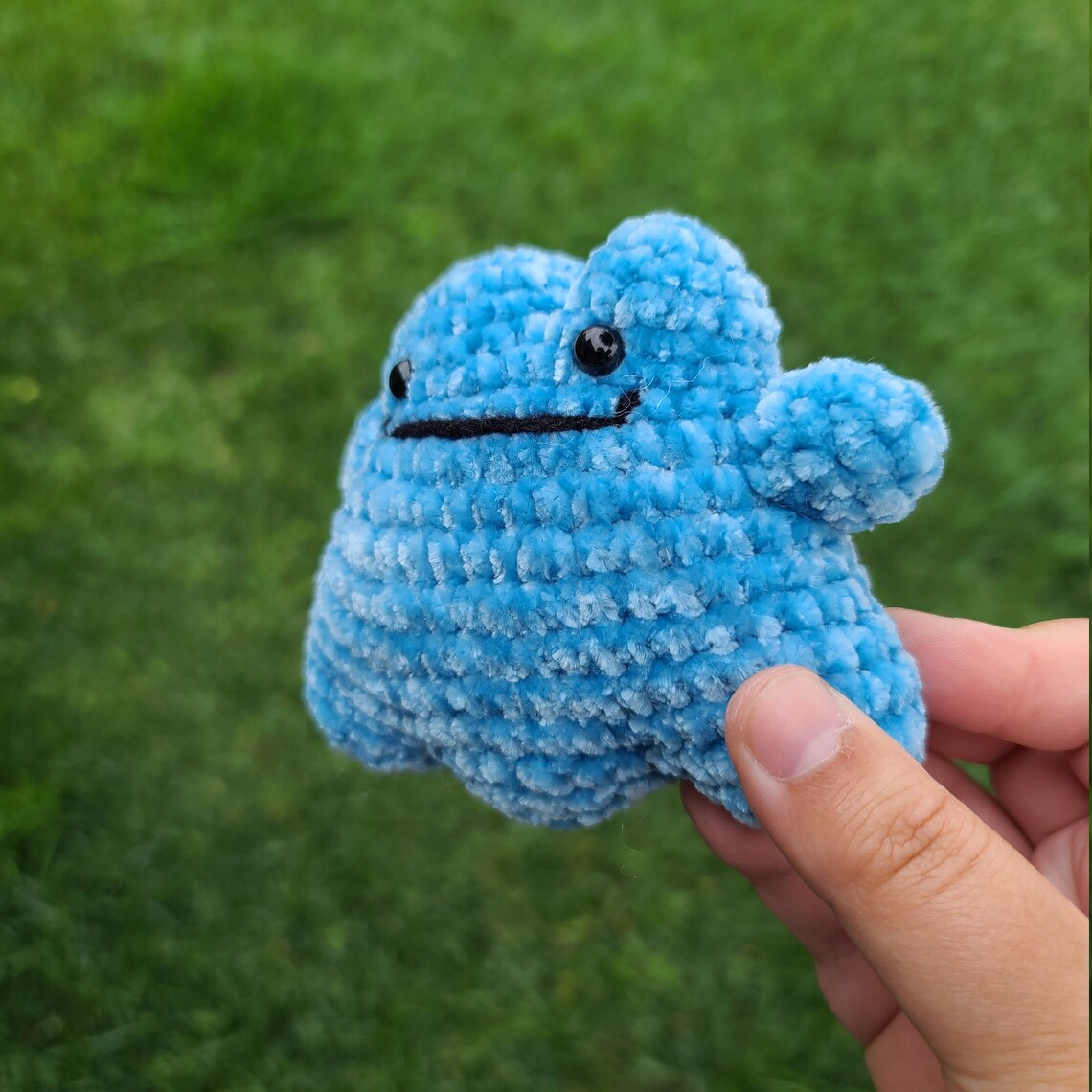 Blue Shiny Ditto Pokemon Crochet Plush Soft Toy Amigurumi | Etsy