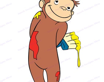 Curious george cut | Etsy