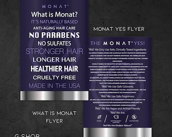 Monat YES Flyer, What is Monat Flyer, Monat Yes Card ,monat Haircare ...