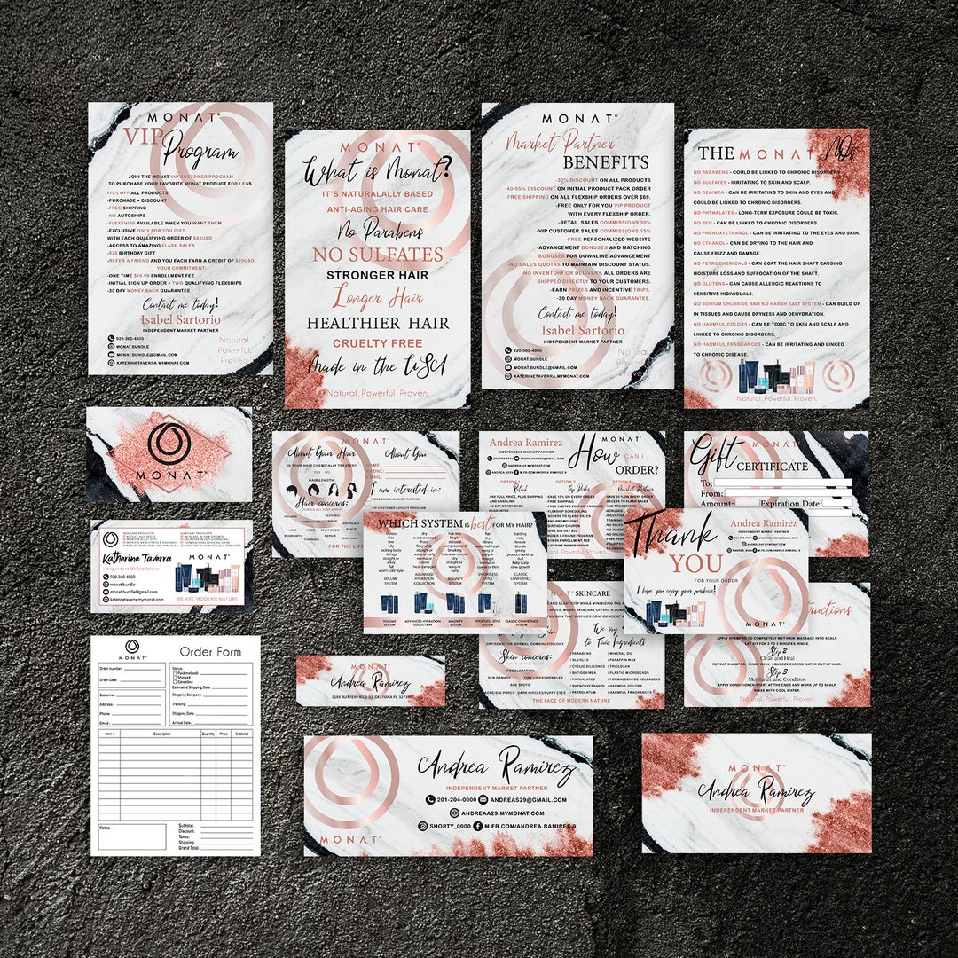 Monat Marketing Kit Monat Marketing Bundlemarble Monat - Etsy