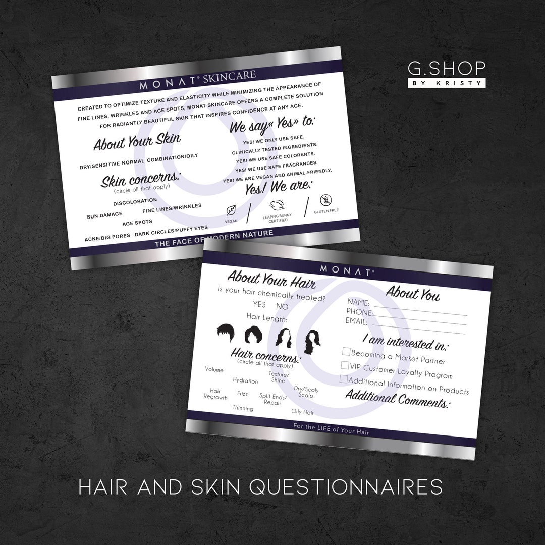 Monat Questionnaire, About Your Hair Questionnaire, Purple Haircare ...
