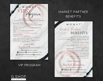 Monat Market Partner Benefits, Monat Vip Program Card, Purple Monat ...