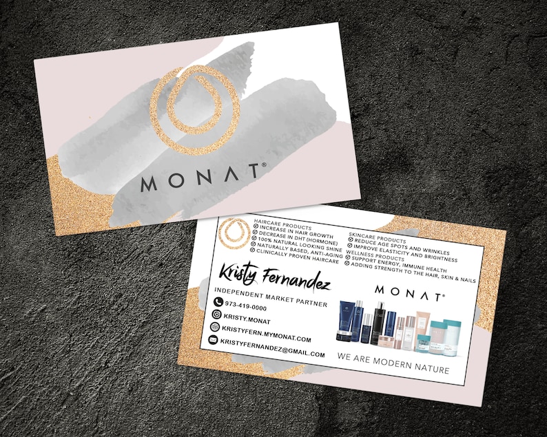 Personalized Monat Business Card Monat Market Partner Card - Etsy