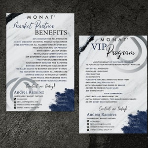 Monat Market Partner Benefits Monat Vip Program Card Monat | Etsy