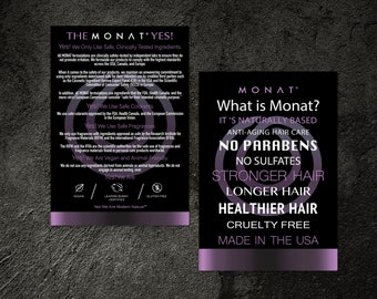 Monat YES Flyer, What is Monat Flyer, Monat Yes Card ,monat Haircare ...