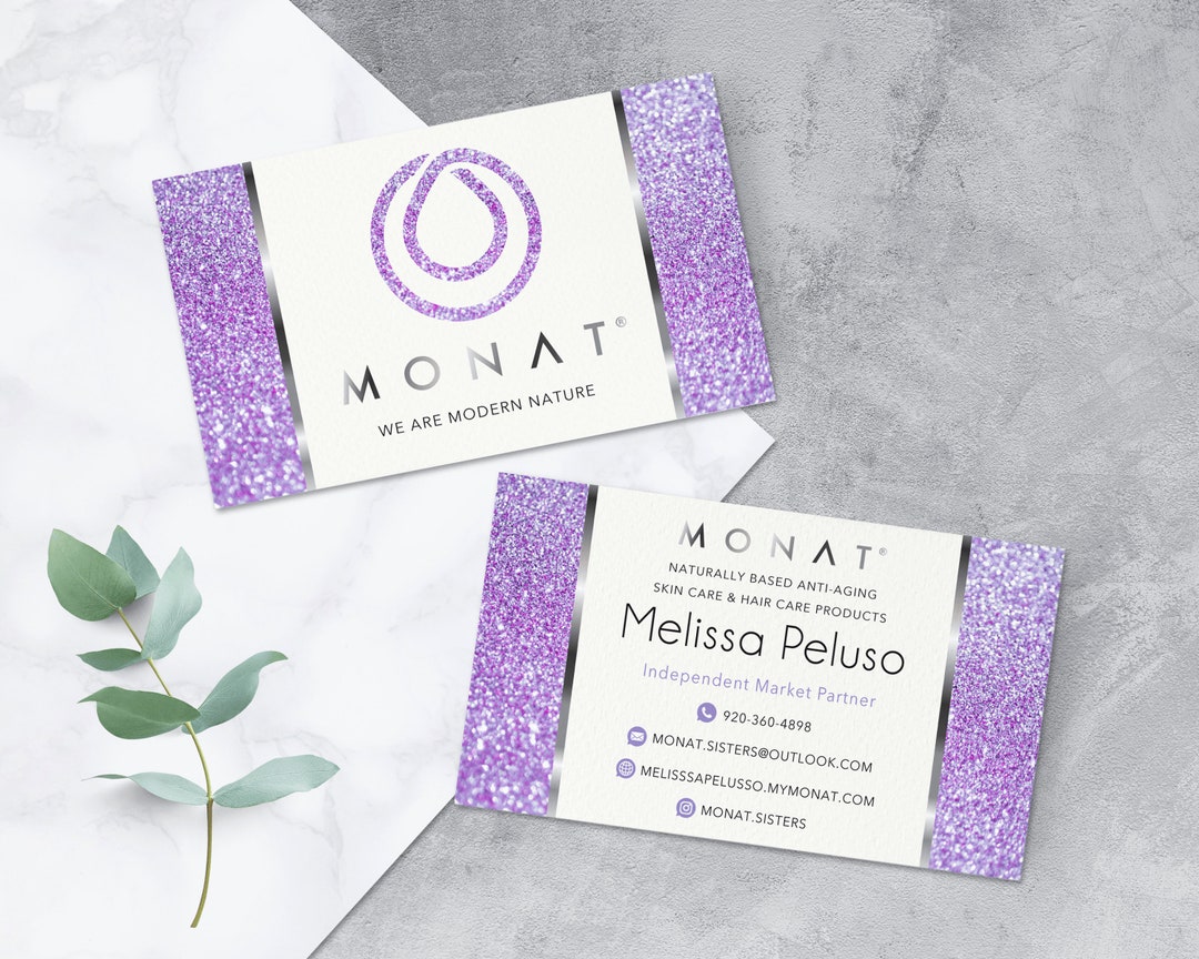 Monat Business Card, Monat Market Partner Card,haircare Business Card ...