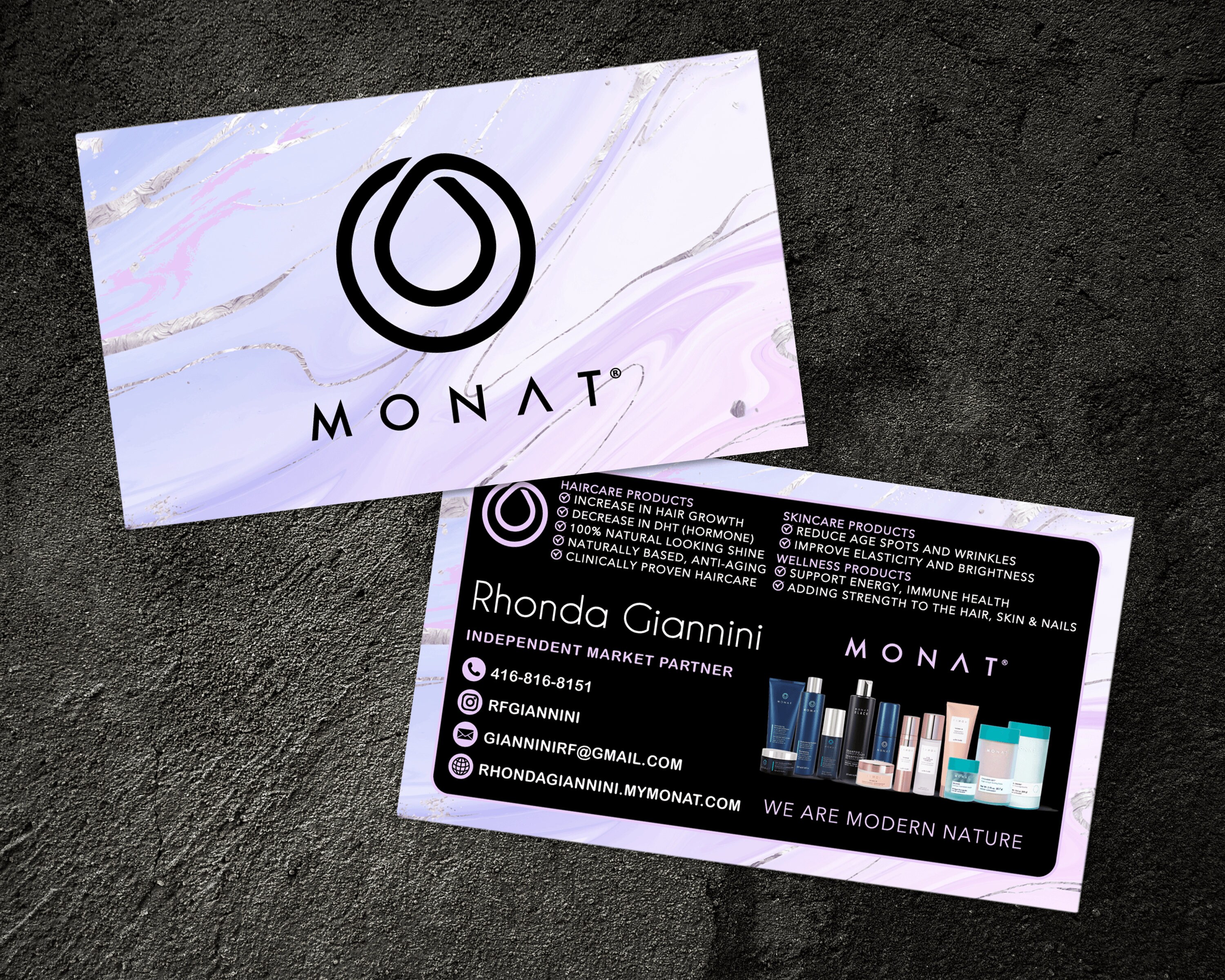 Personalized Monat Business Card, Monat Market Partner Card, Purple ...