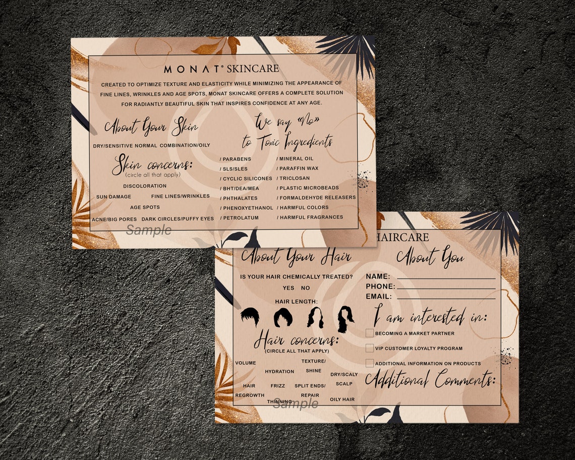 Monat Questionnaire About Your Hair Questionnaire Orange - Etsy