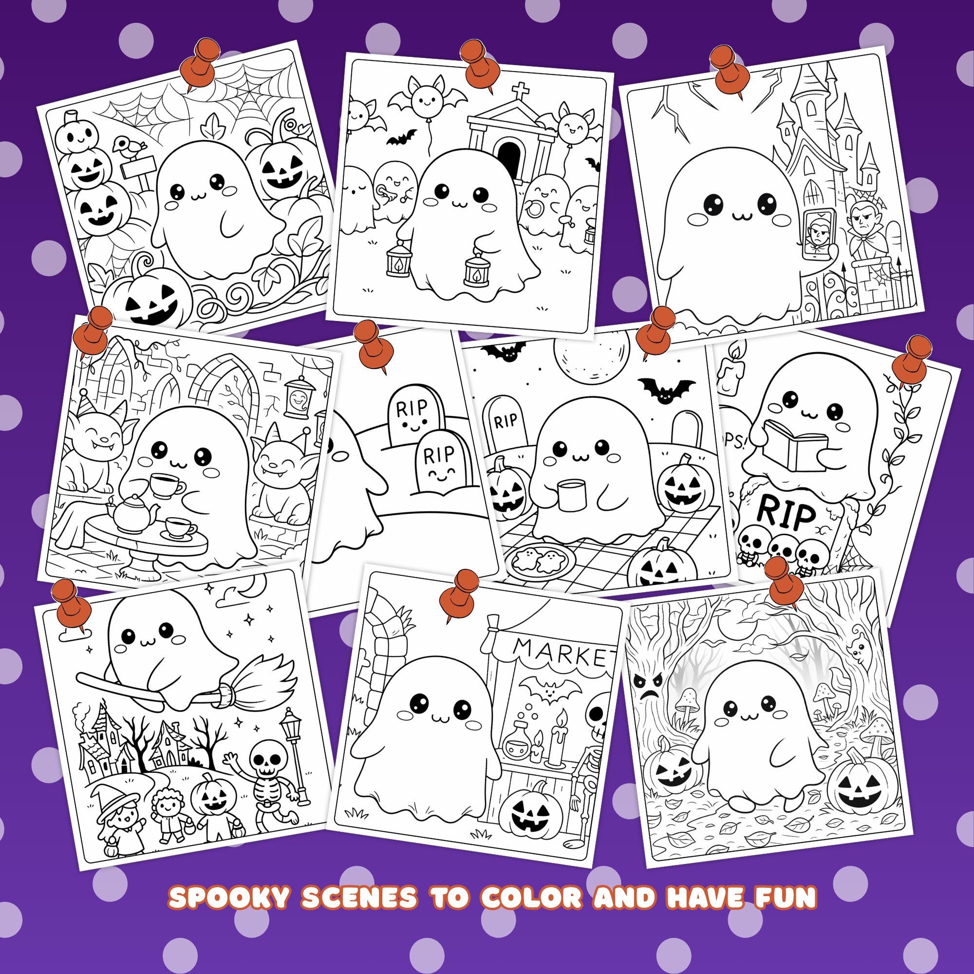 Spooky Cutie Coloring Book, Ghost Adventures Coloring Book, Halloween ...