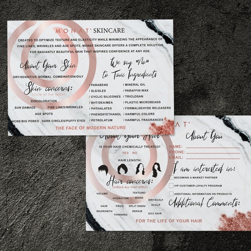 Monat Questionnaire About Your Hair Questionnaire Pastel - Etsy