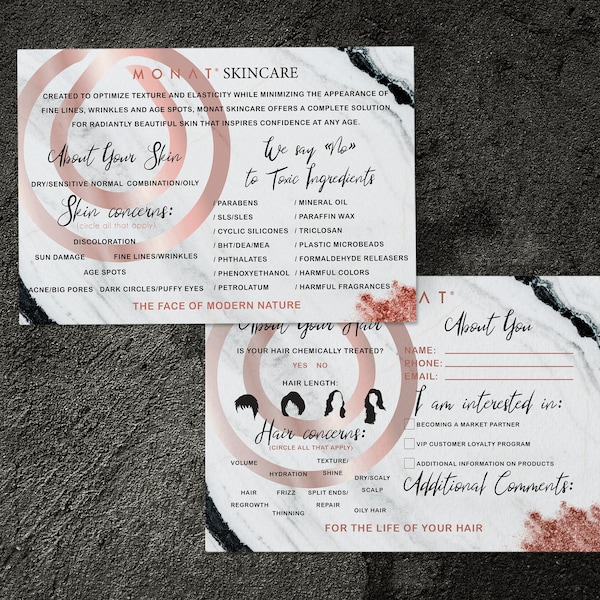 Monat Rejuveniqe Oil Intensive Card, Monat Rejuveniqe Light Card, Monat ...