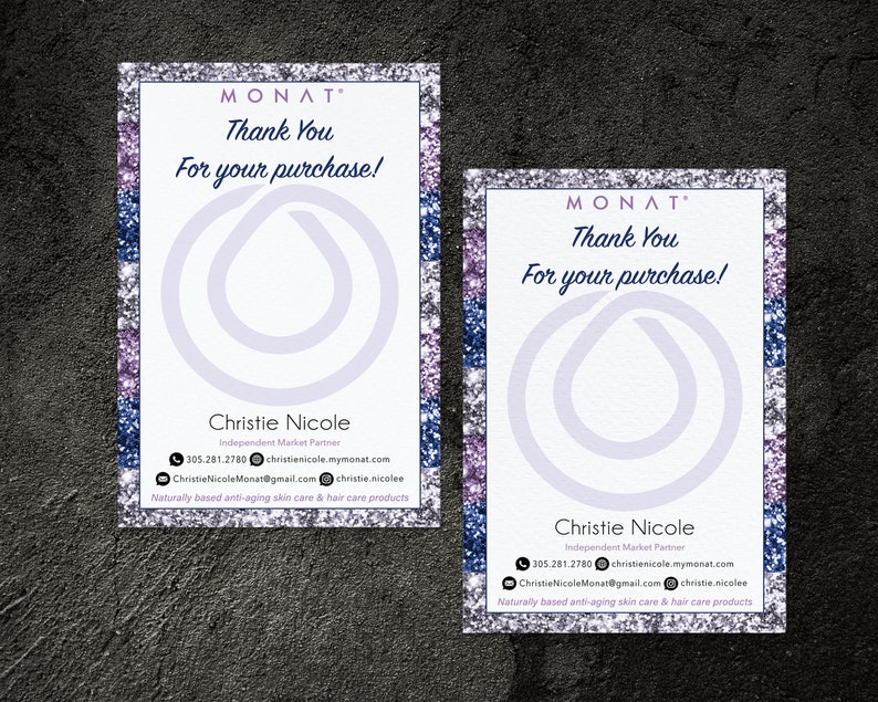Monat Thank You Card Monat Thank You for Purchase Card Monat - Etsy