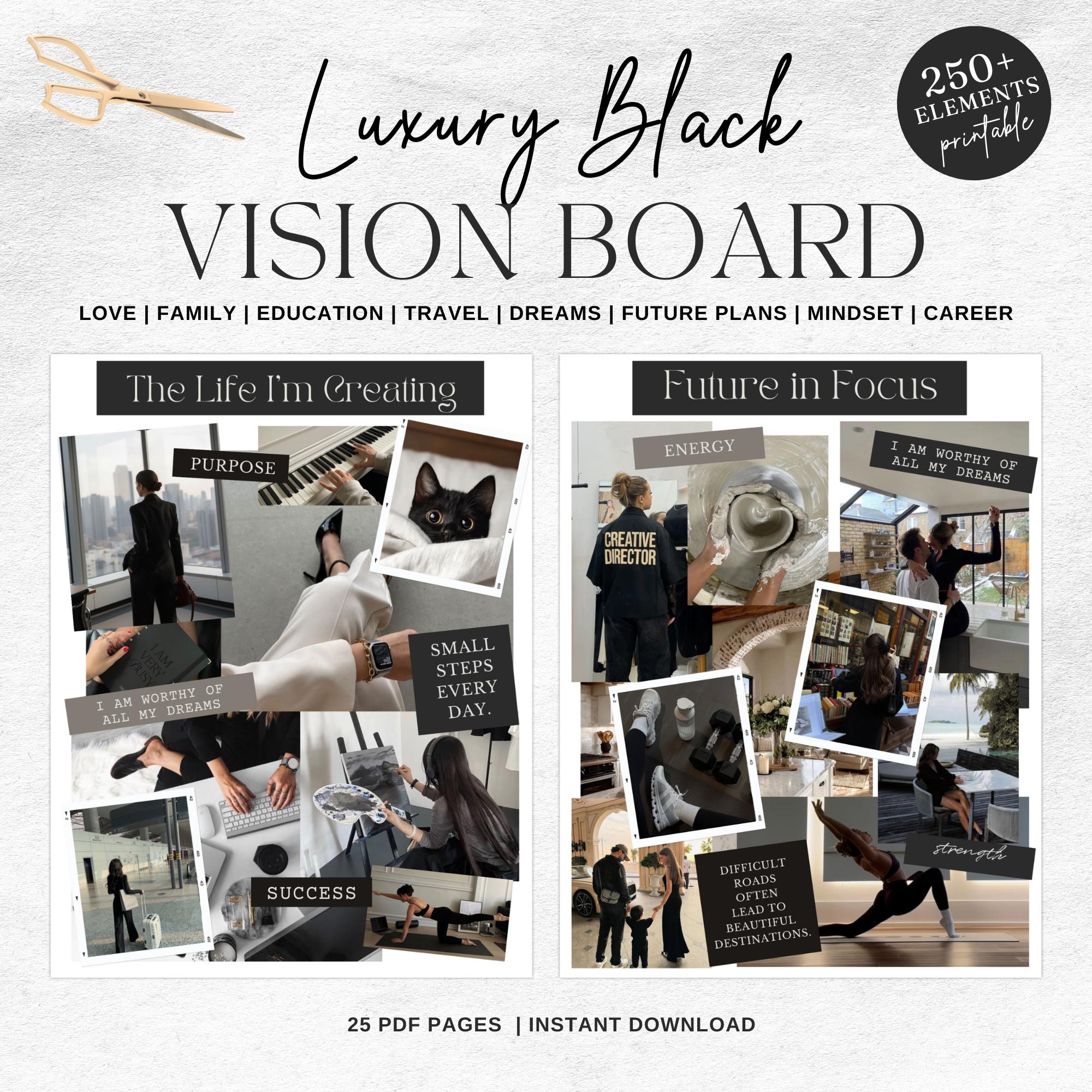 2026 Luxury Printable Vision Board Bundle, Motivational Goal Board,new ...
