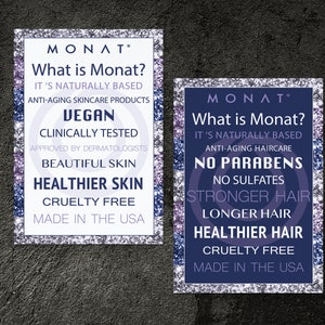 What is Monat Flyer Monat Skincare Info Card monat Haircare - Etsy