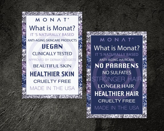 What is Monat Flyer Monat Skincare Info Card monat Haircare | Etsy