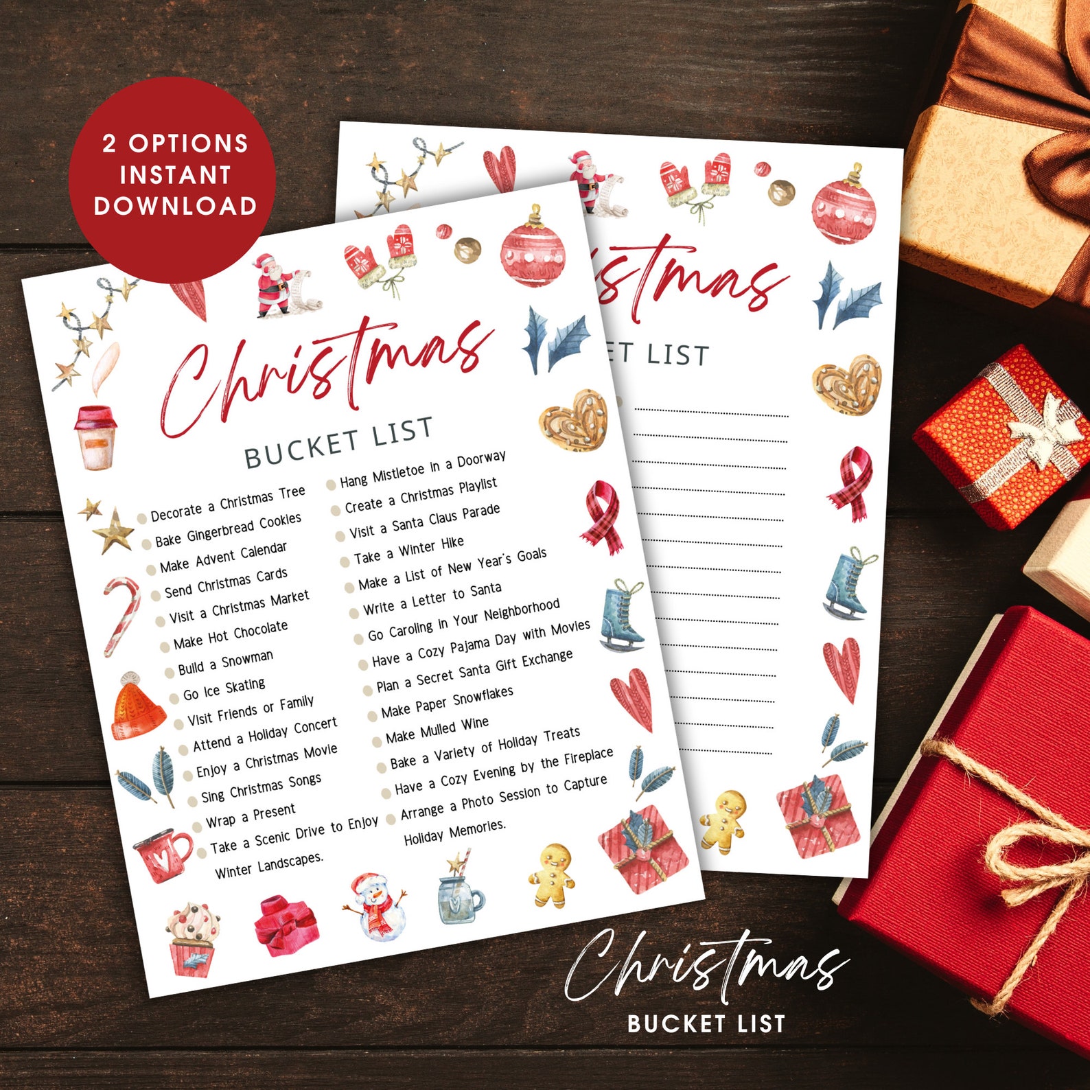 Christmas Bucket List, Holiday To-do List, Winter Holidays Bucket List ...