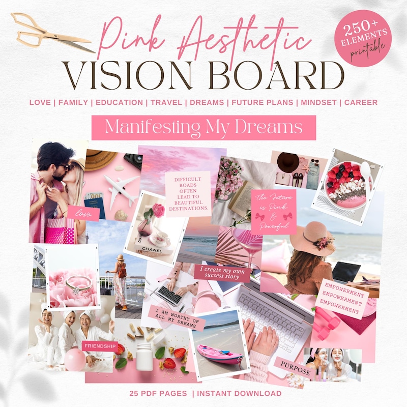 Girly Vision Board - Etsy