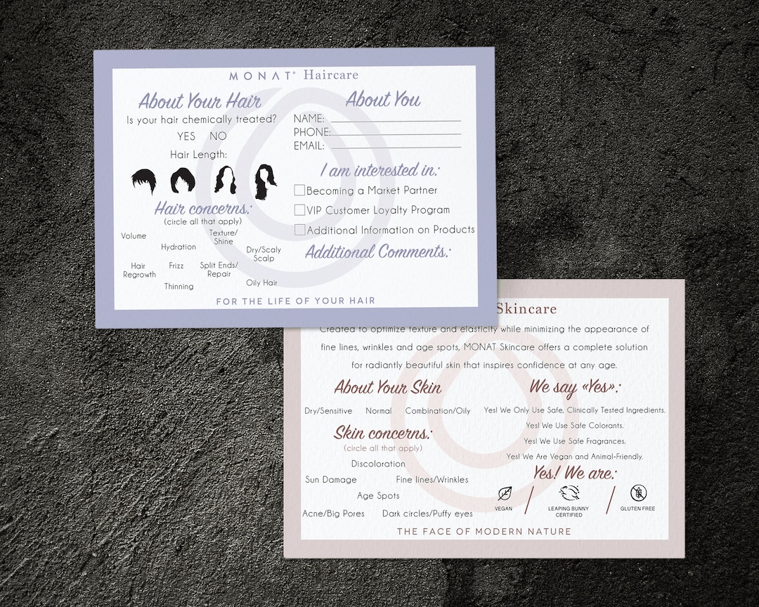 Monat Questionnaire, About Your Hair Questionnaire, Pastel Haircare ...