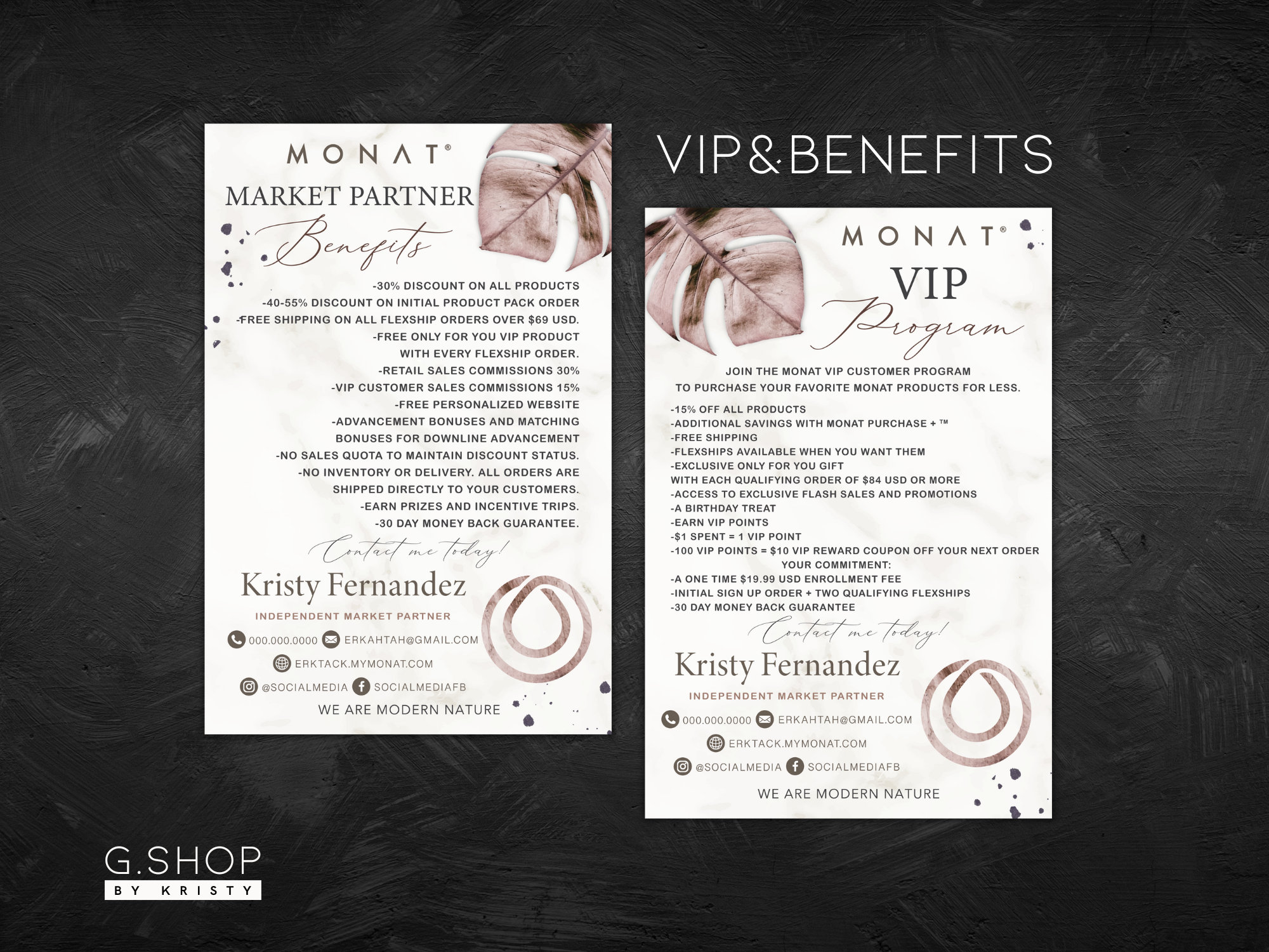 Monat Market Partner Benefits Monat Vip Program Card Monat - Etsy