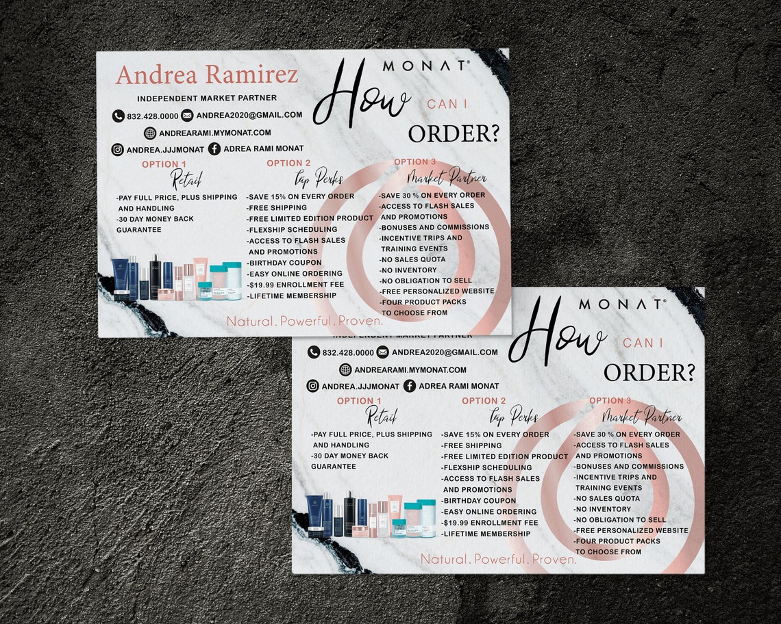 Monat How to Order Card, How to Order Card, Monat Business, How to Buy ...