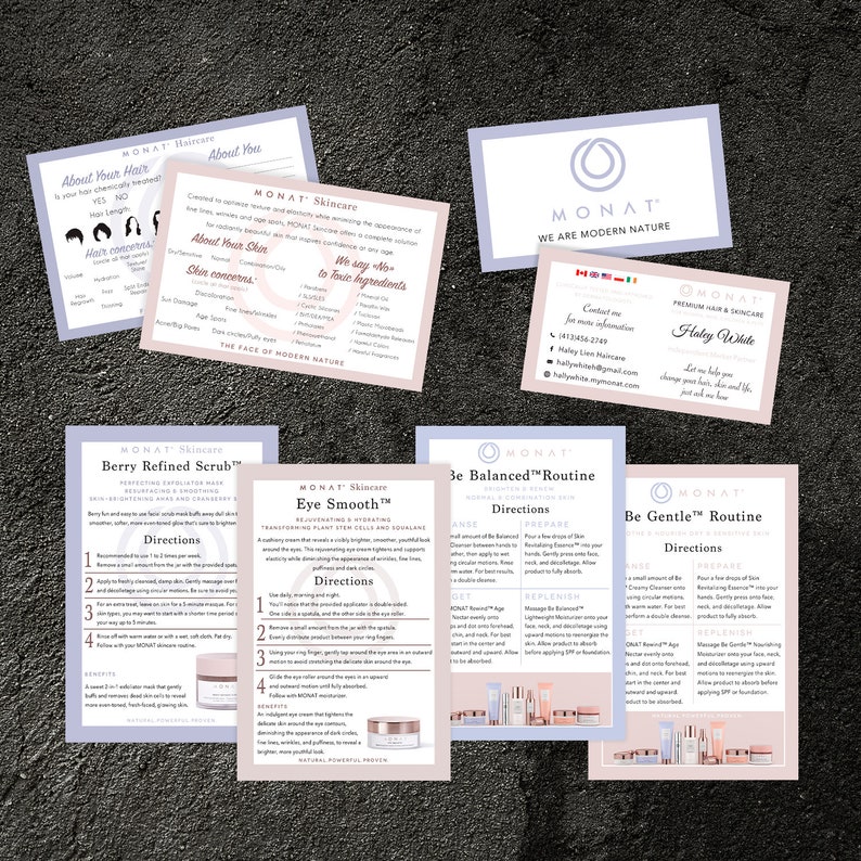 Monat Skincare Marketing Kit, Monat Skincare Marketing Bundle, Monat ...