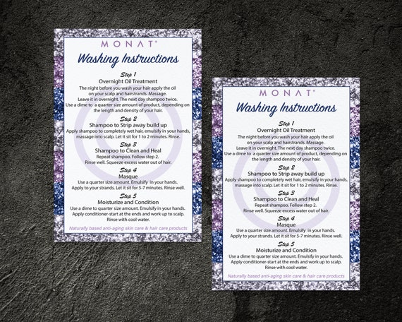 Monat Washing Instructions Monat Instructions Monat Info | Etsy