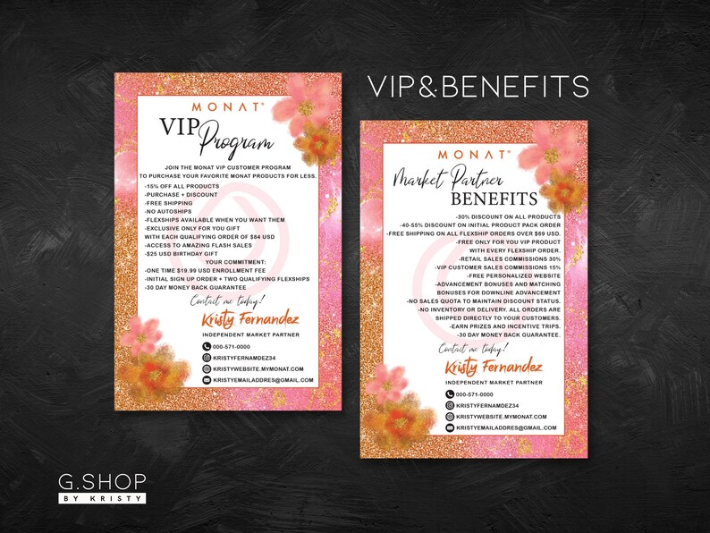 Monat Market Partner Benefits, Monat Vip Program Card, Monat Partner ...