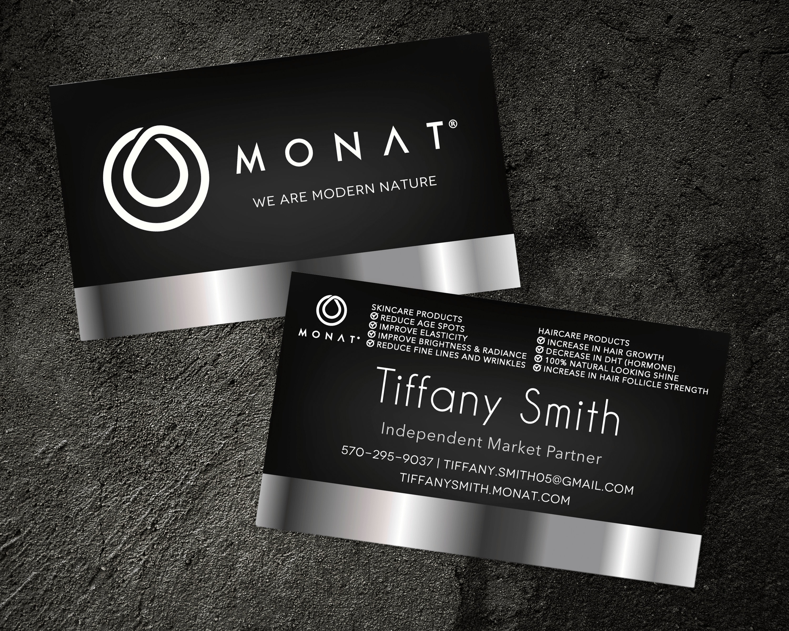Black Monat Business Card, Monat Market Partner Card, Classic Business ...