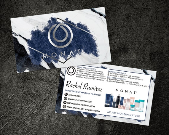 Personalized Monat Business Card Monat Market Partner Card | Etsy