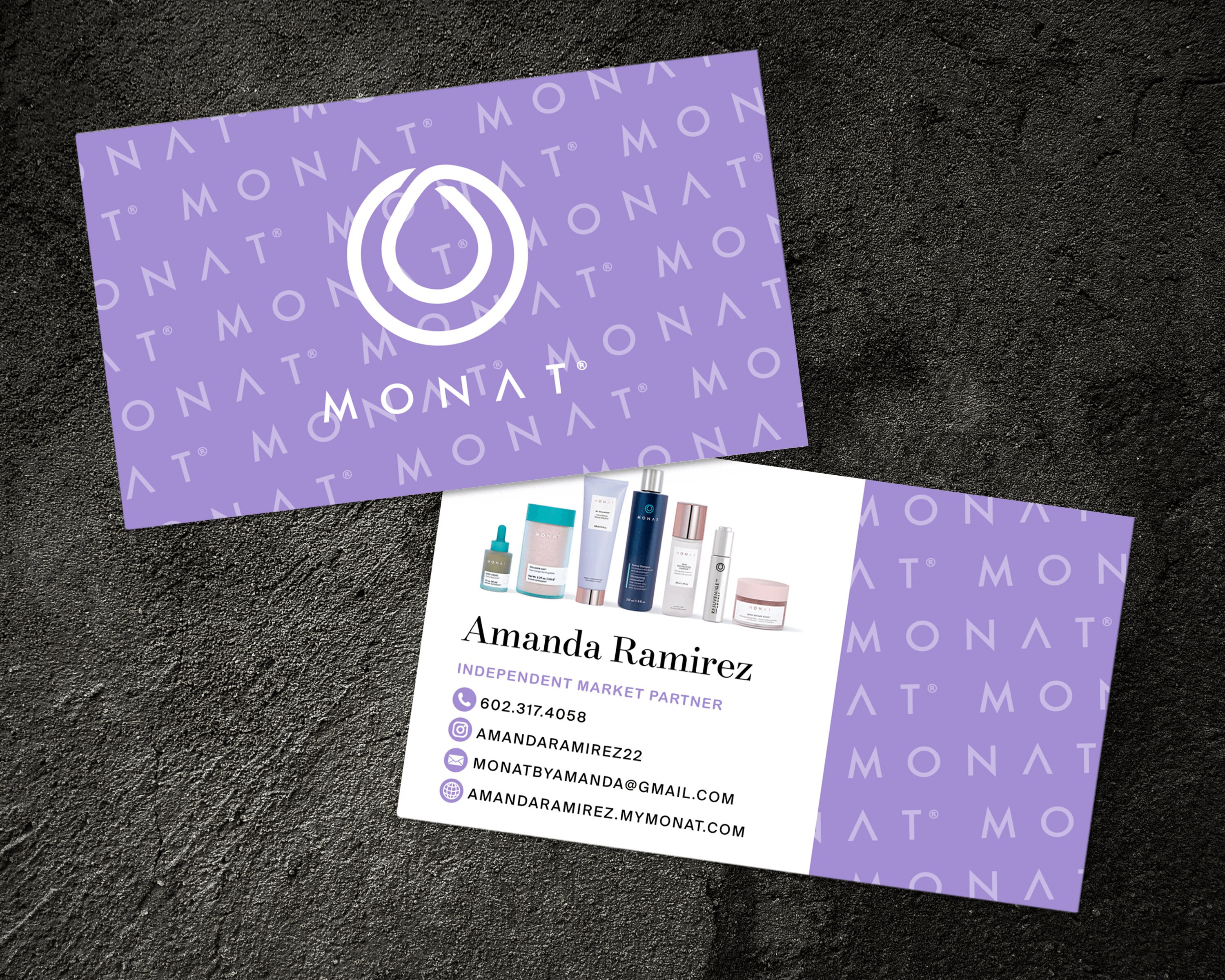 NEW MONAT Business Card, Personalized Monat Business Card, Monat Market ...