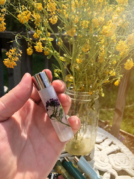 REAL FLOWER LIGHTER Clear Refillable Clipper Lighter With - Etsy