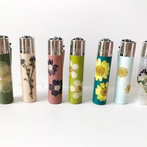 REAL FLOWER LIGHTER| Green Real Pressed Flower Refillable Lighter With ...