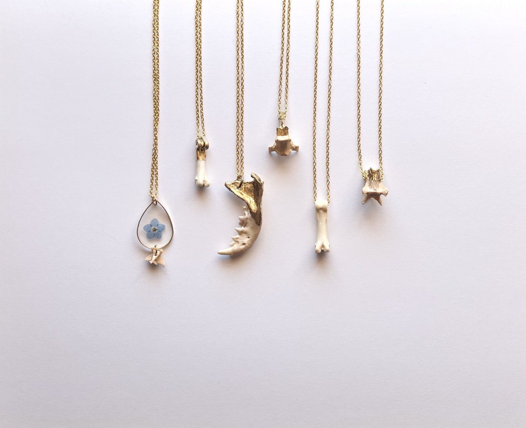 REAL BONE | Gold Bone Necklaces - Etsy