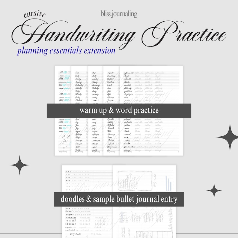 Handwriting Practice Sheets for Cursive Handwriting – Planning ...