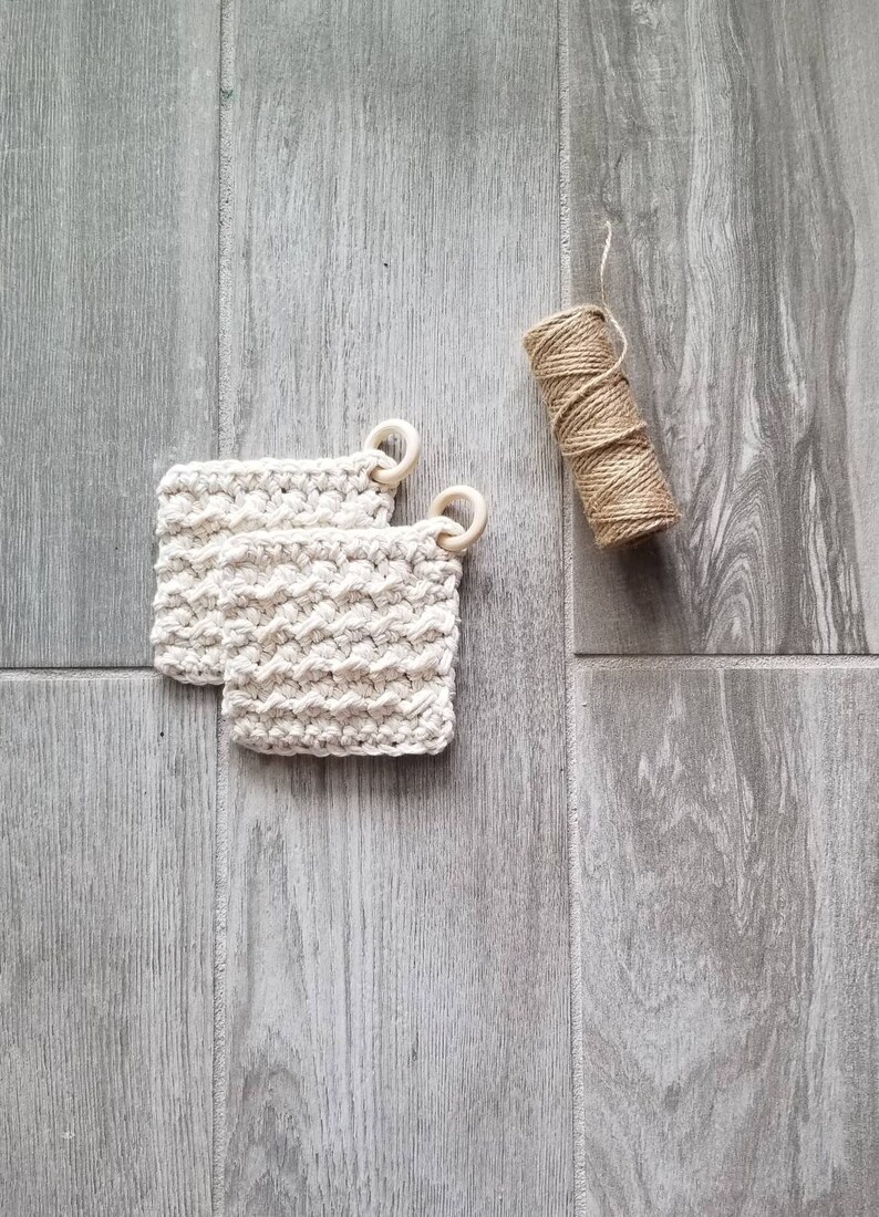 Even Moss Stitch Coaster Crochet Pattern Made by Kayleeknots - Etsy
