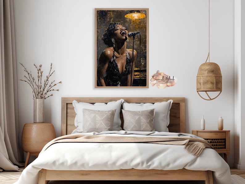 Black Jazz Singer Oil Painting: Harlem Renaissance Art (digital ...