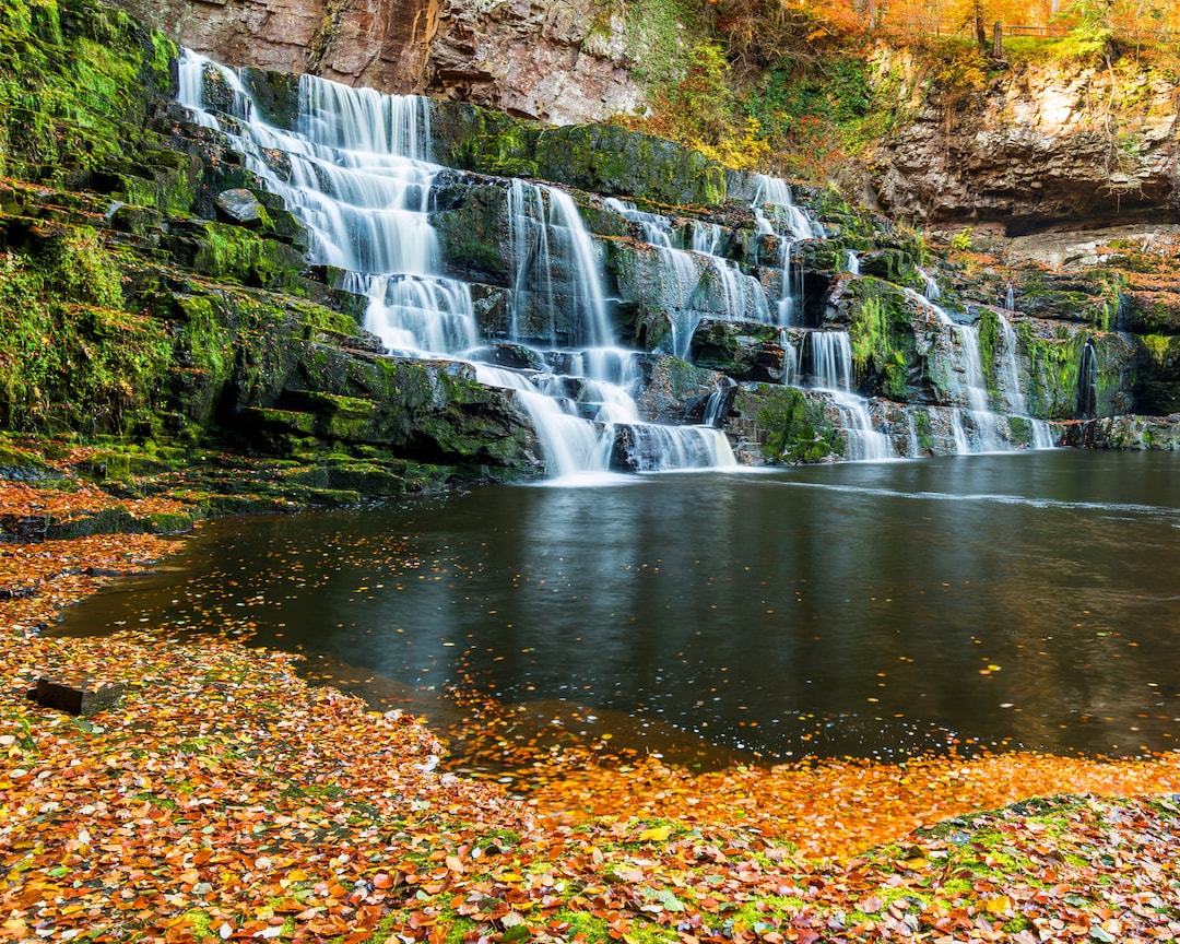 Corra Linn Waterfall in Autumn - 10x8 Signed & Mounted Photo Print - Etsy