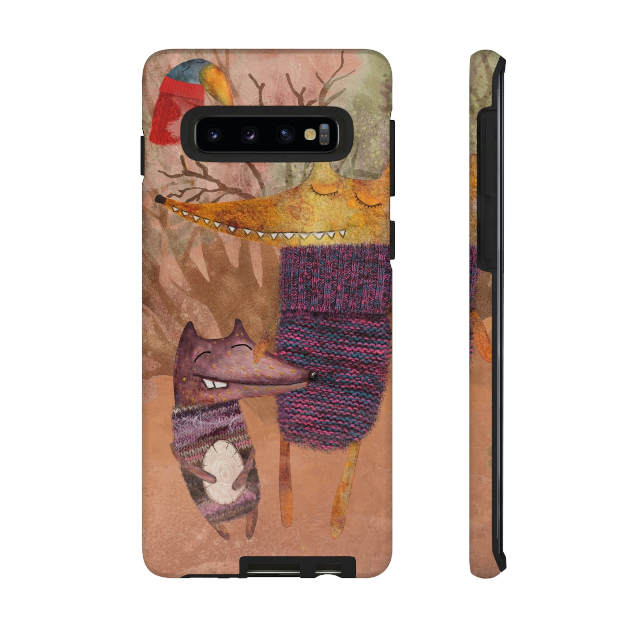 Abstract Fox and Beaver in Sweater Samsung Galaxy Tough Cases - Etsy
