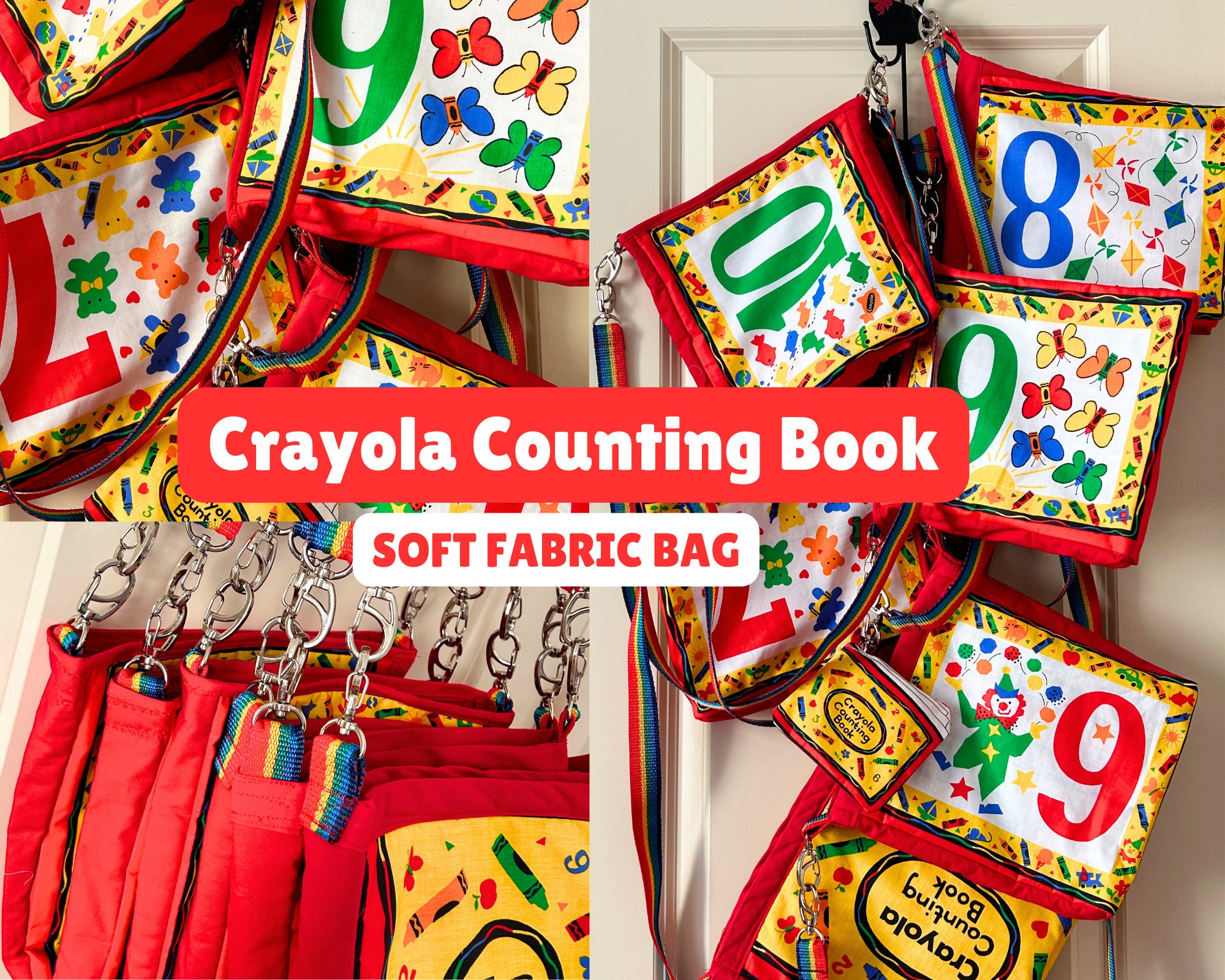 Crayola Counting Book Soft Fabric Crossbody Bag Decora, Kidcore ...
