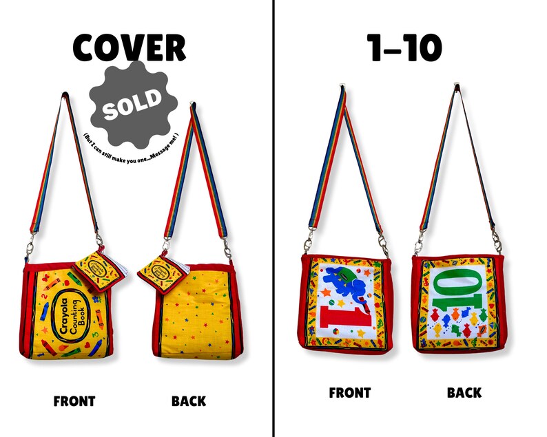 Crayola Counting Book Soft Fabric Crossbody Bag Decora, Kidcore ...