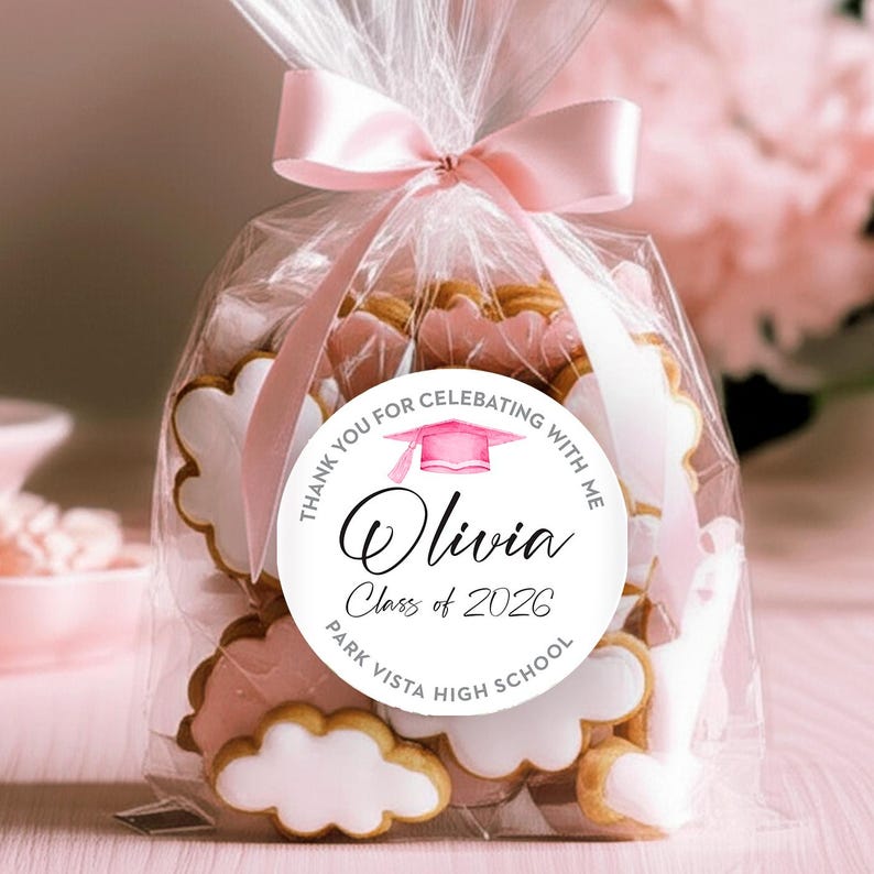 Class of 2026 Graduation Label - Graduation Thank You Stickers -she Did ...