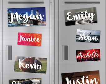 Custom Locker Magnet Personalized Magnet Names, Refrigerator Magnet ...